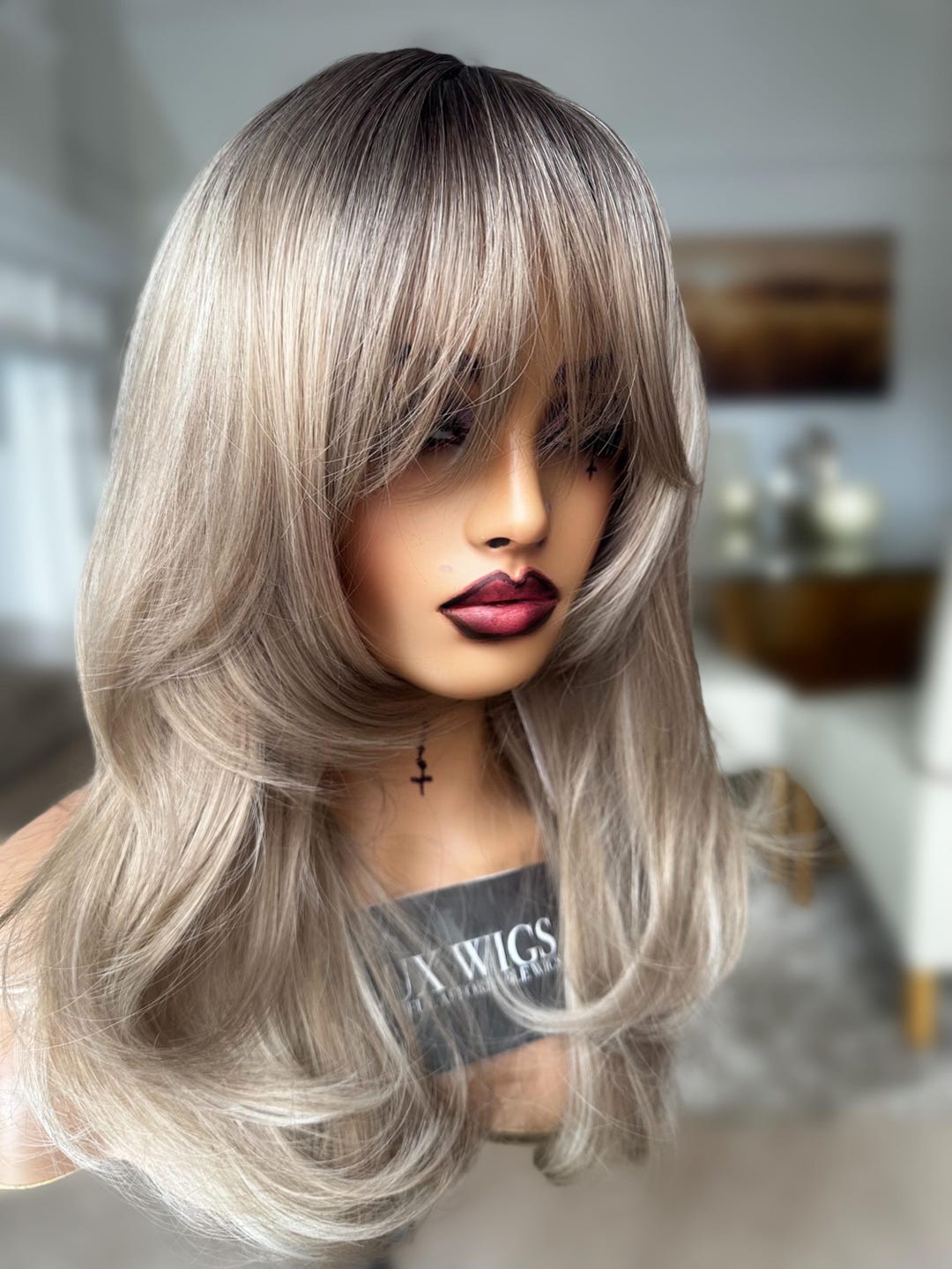 Cathy #2: 80s Hairstyle! Short Dark Ash Blonde Wig. Choppy Layer Blonde ...