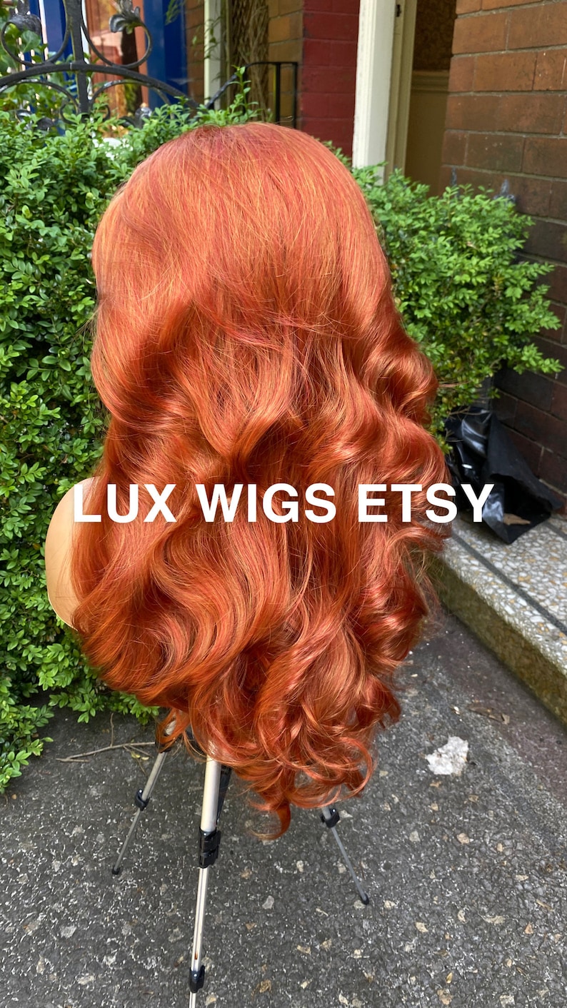 Penelope. Copper Ginger Lace Front Wig. 30” Long Wig. Copper, Ginger ...