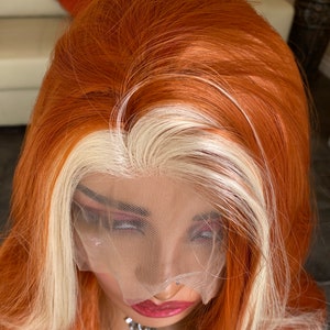 Fiona. Ginger Lace Front Wig. 26 Inch Long. Ginger Wig With Blonde ...