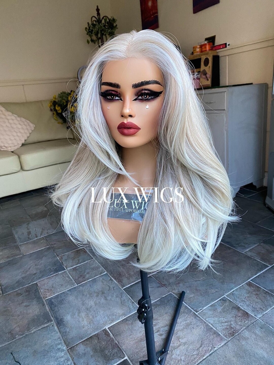 Stephanie. Blonde Lace Front Wig. Light Ash Blonde Wig With Platinum ...