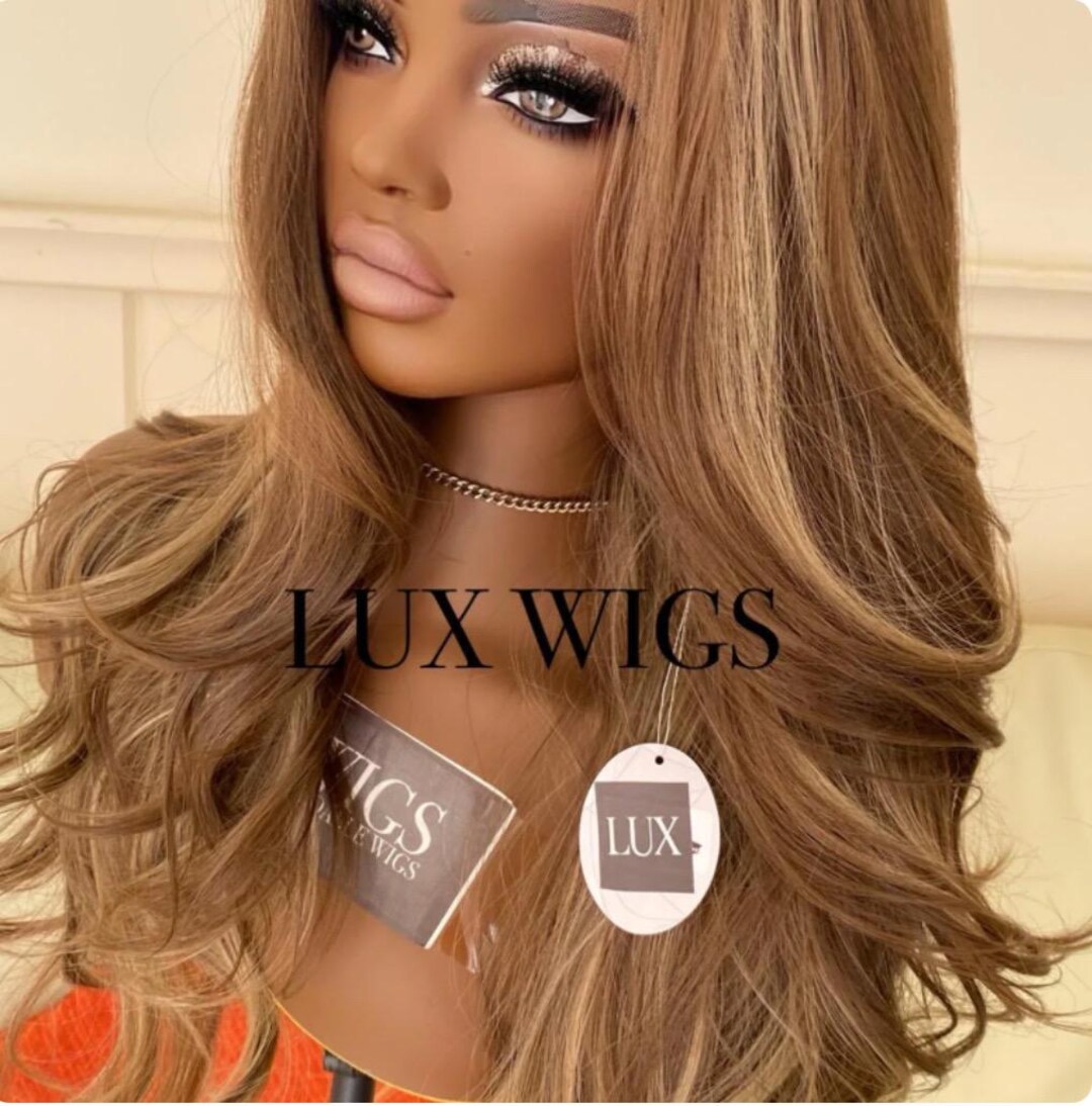 Chloe. Balayage Wavy Medium Beown Blonde Blend. Balayage Wig. 13 X 4 Lace Front Wig. 28 Inches ...