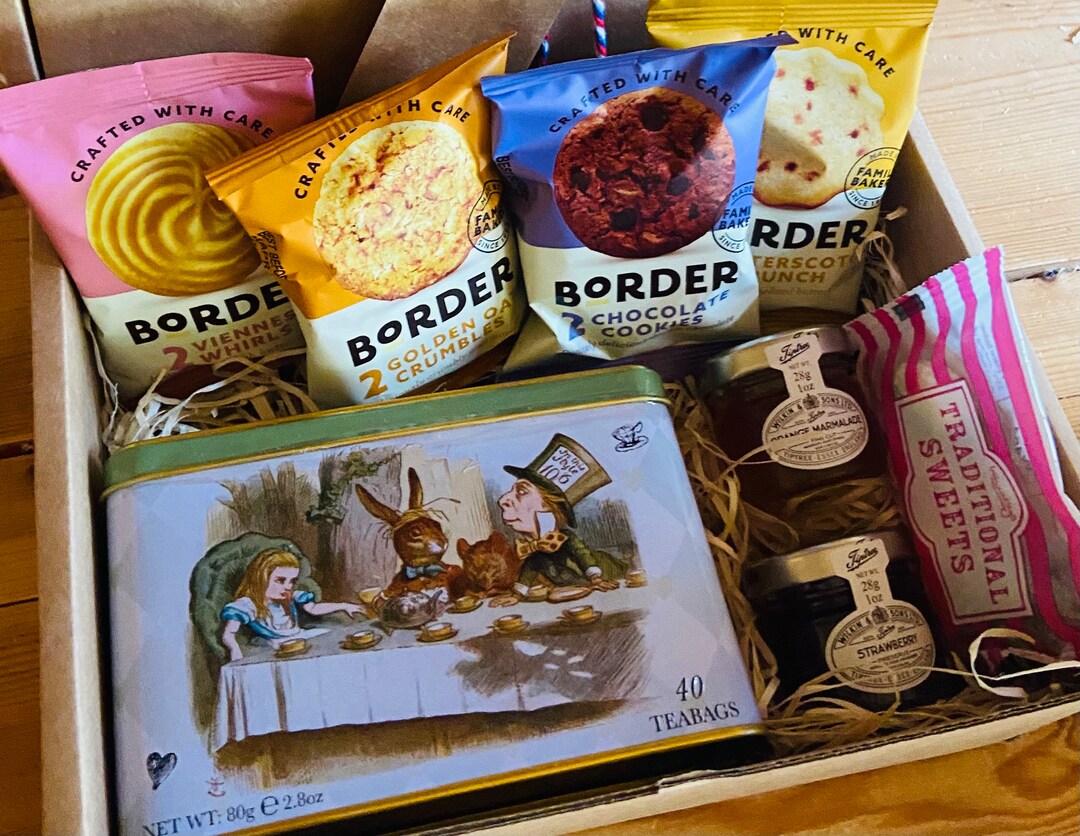 Alice in Wonderland Mini Tea Hamper With Biscuits, Jam, Marmalade and ...