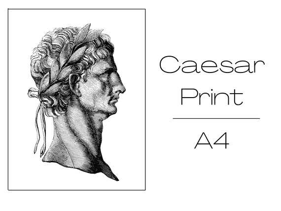 Caesar Printable A4 Print Instant Download Historic Wall Art - Etsy