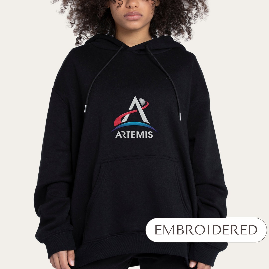 Artemis Project Merch, Embroidered Hoodie NASA Embroidery Clothing ...
