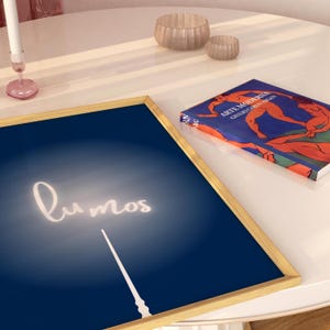 Lumos Spell Print, Magic Poster Hogwarts Potter School of Witchcraft ...