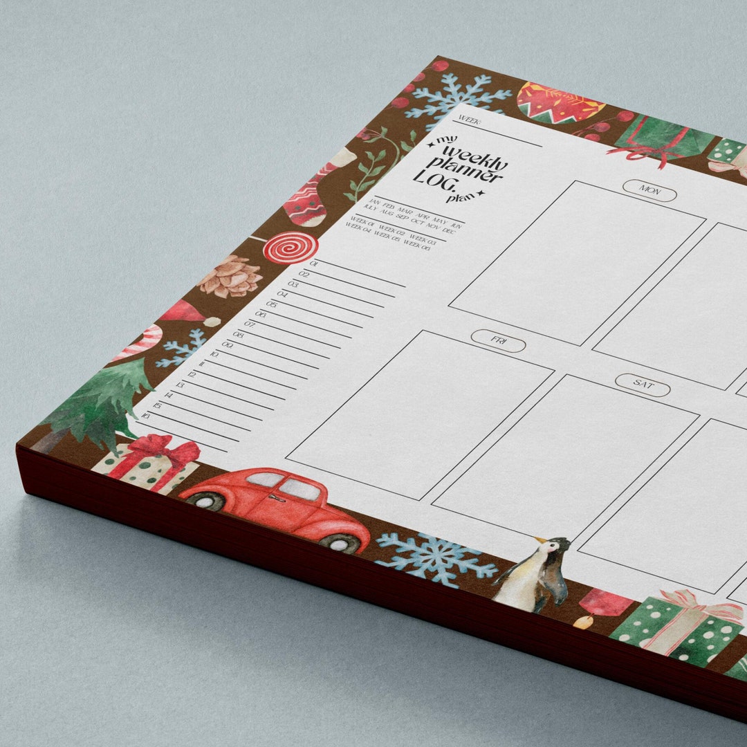 Christmas Weekly Planner Printable, Gift Digital Undated Instant ...