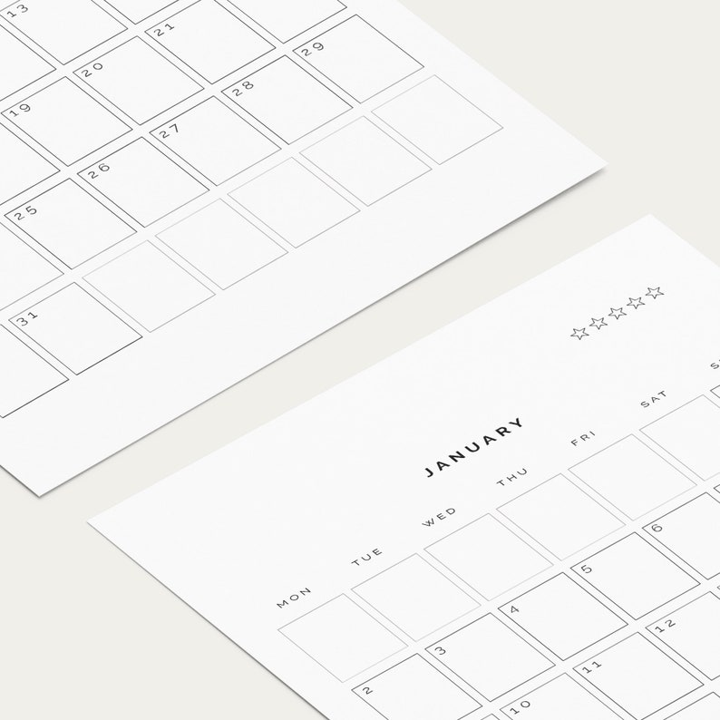 Calendar 2023 Printable, Minimalist Calendar, Monthly Planner, Monthly ...