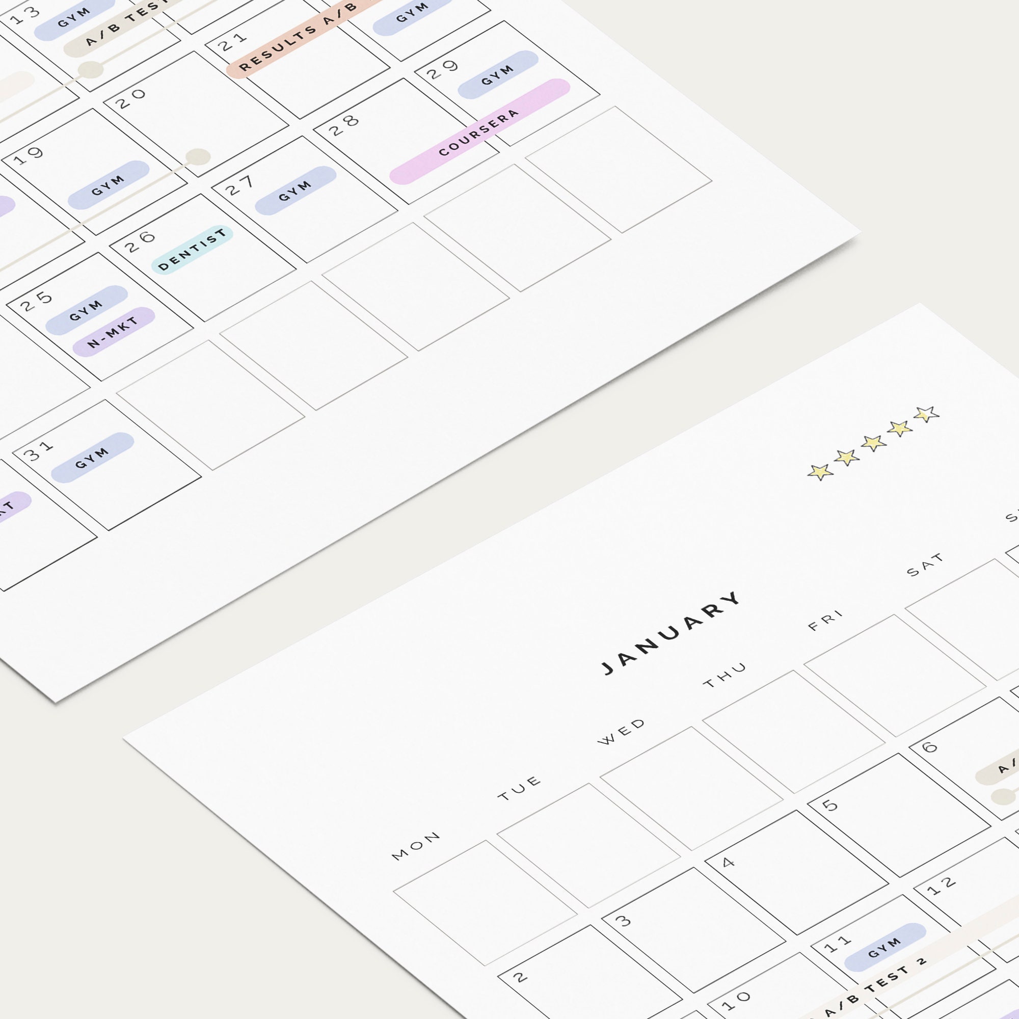 Calendar 2023 Printable, Minimalist Calendar, Monthly Planner, Monthly ...