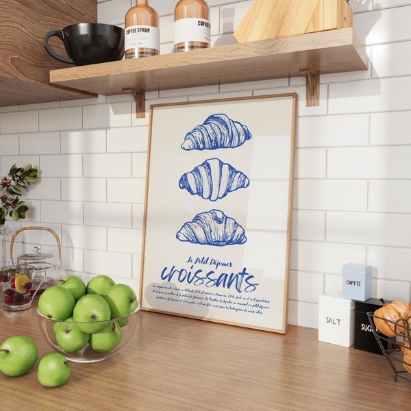 Croissant Art - Etsy