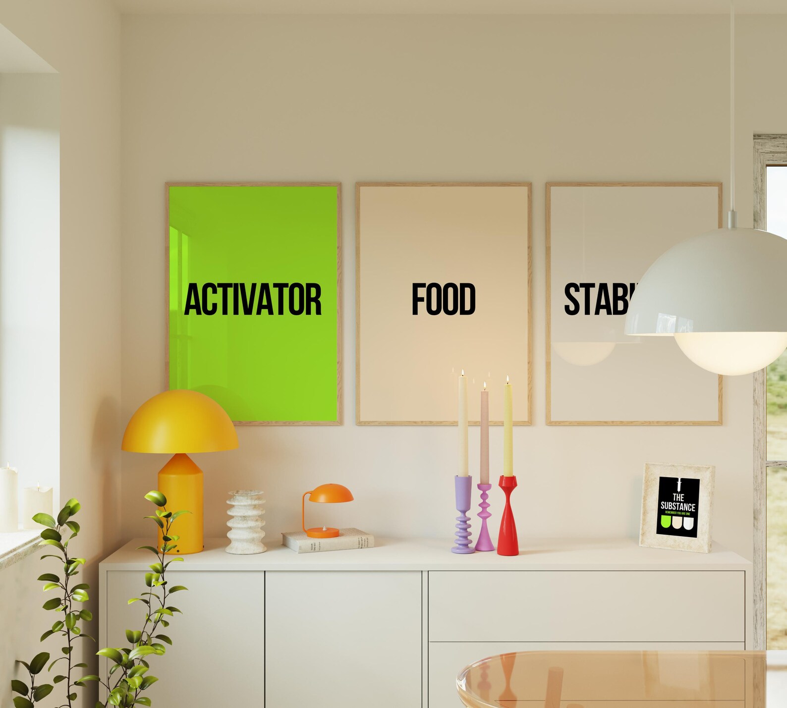 Set of 3 the Substance Poster, Activator Food Stabilizer Monstro ...