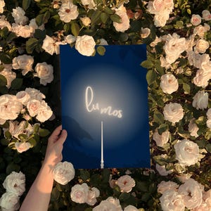 Lumos Spell Print, Magic Poster Hogwarts Potter School of Witchcraft ...