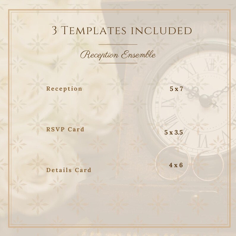 RECEPTION INVITE Templates, Elegant Reception, RECEPTION Invitation ...