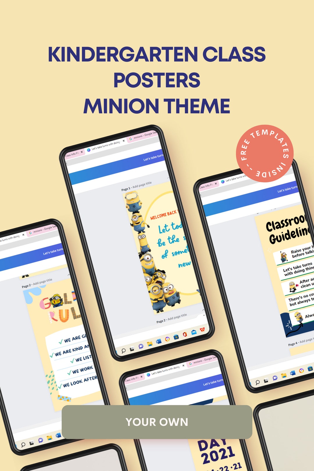 MINION Classroom Posters - Etsy