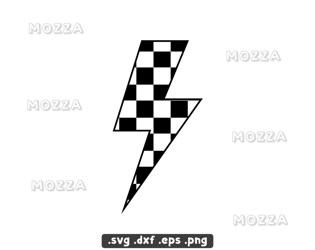 Lightning Bolts Svg Lightning Checkered Svg Electric Bolt - Etsy
