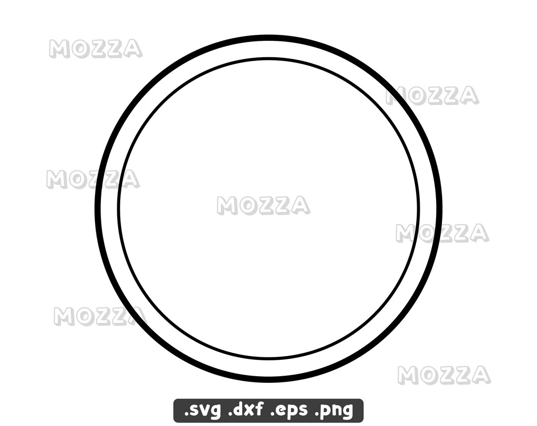 Double Circle Frame Svg Circle Monogram Svg Circle Border - Etsy