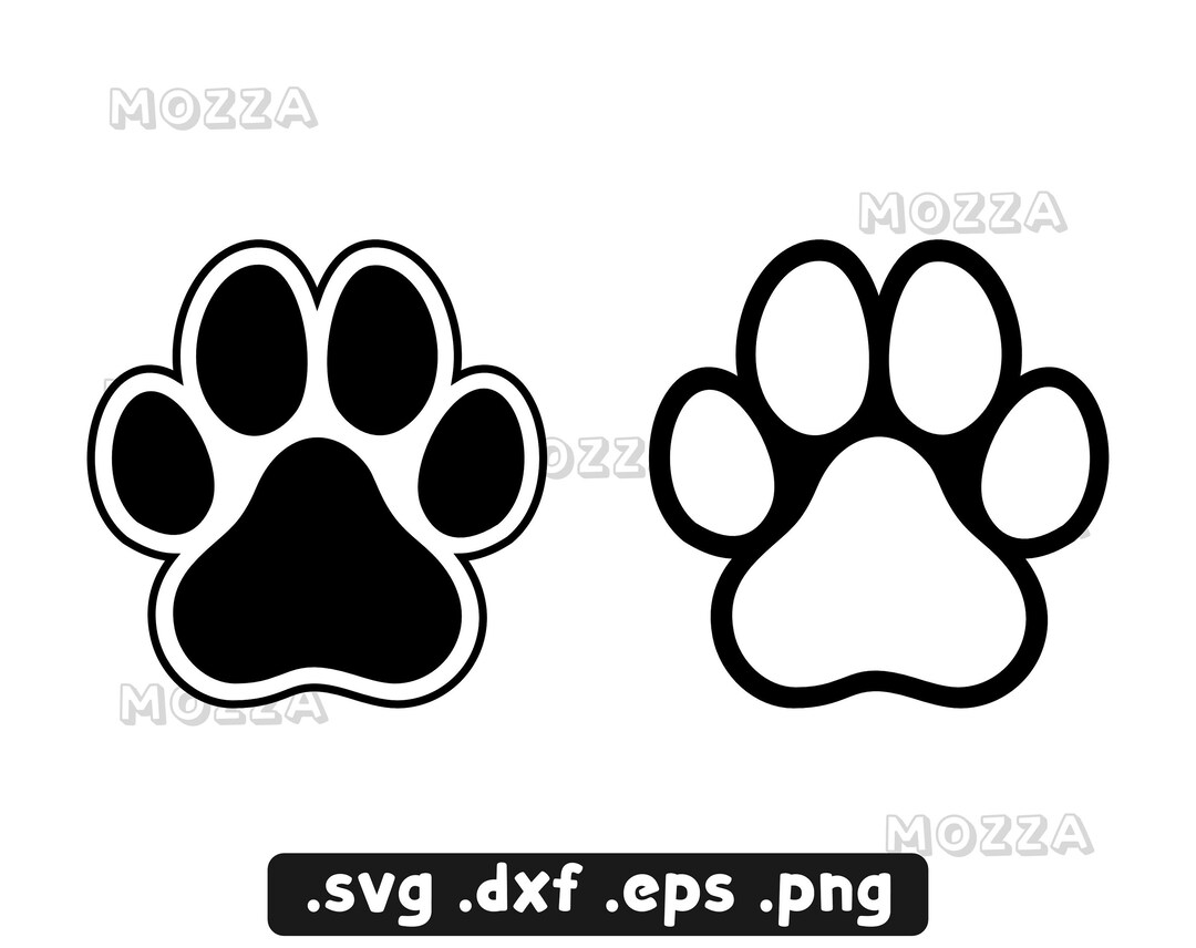 Dog Paw Print Svg Animal Paw Print Svg Vector Cut File for - Etsy