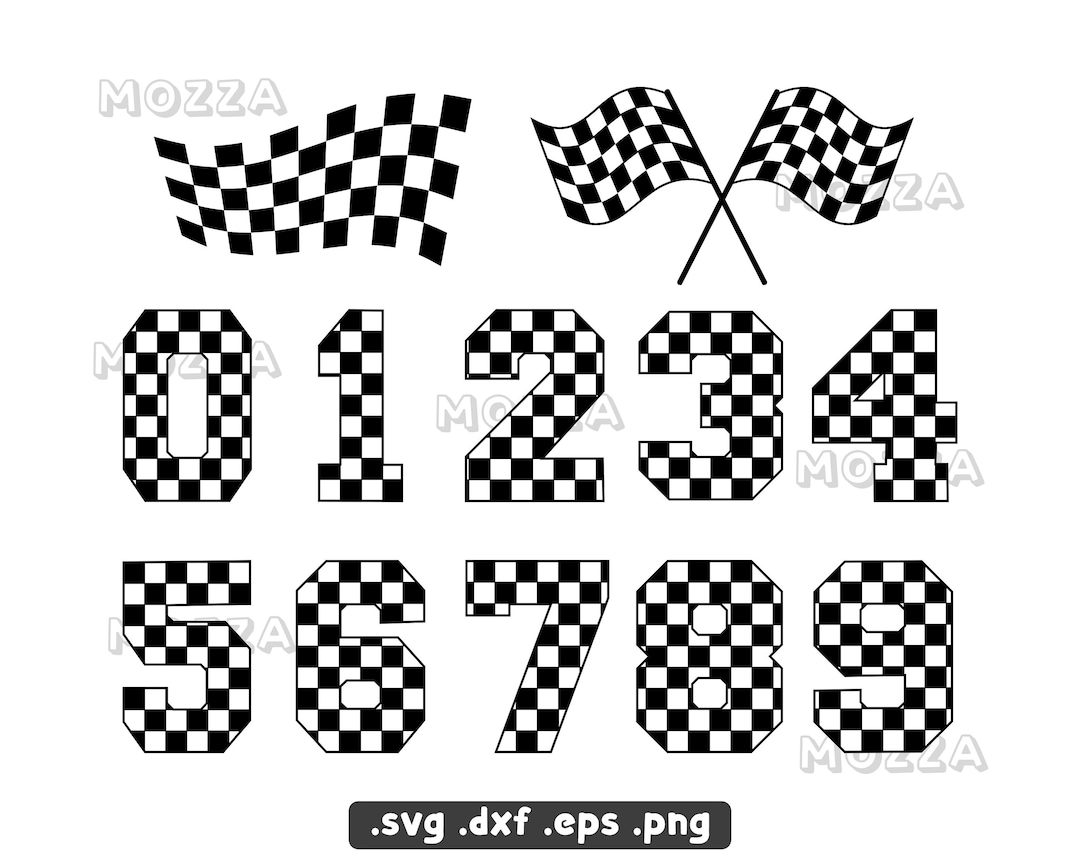 Checkered Numbers SVG Racing Numbers Svg Racing Png - Etsy Checkered Numbers SVG Racing Numbers Svg Racing Png - Etsy