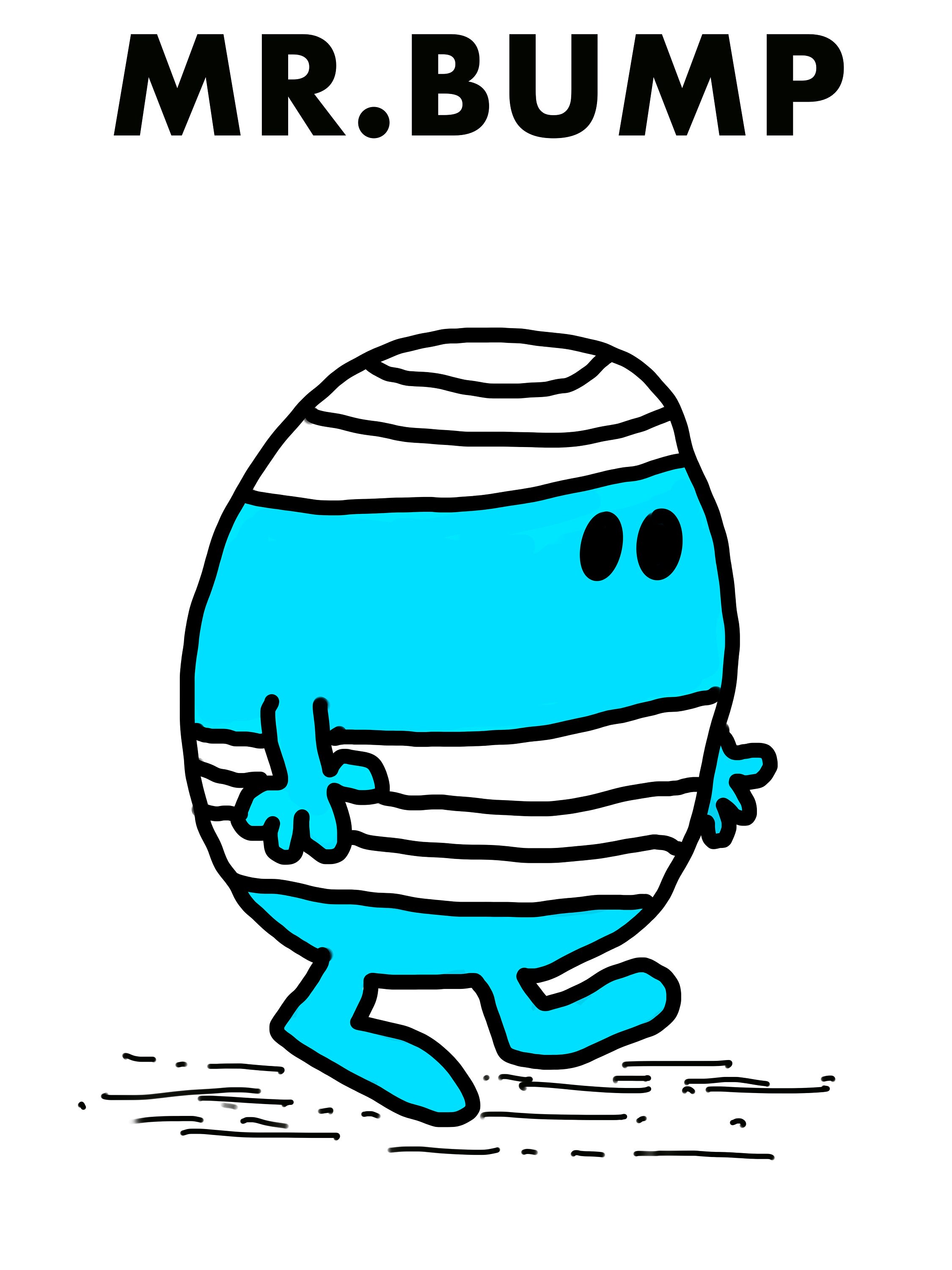 Printable Mr Men Art mr Bump Instant Download Mr - Etsy