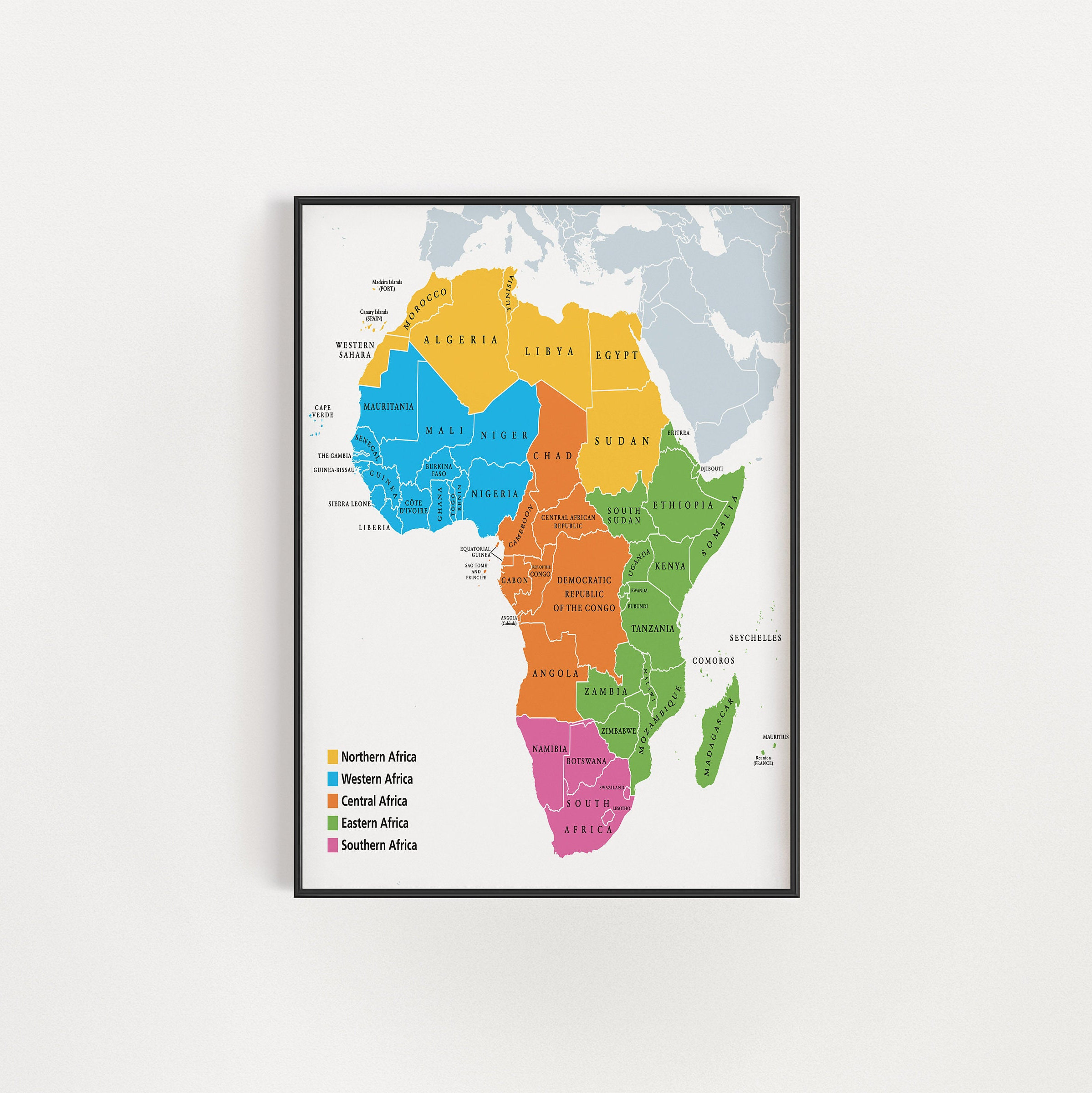Africa Map With Countries And Islands
