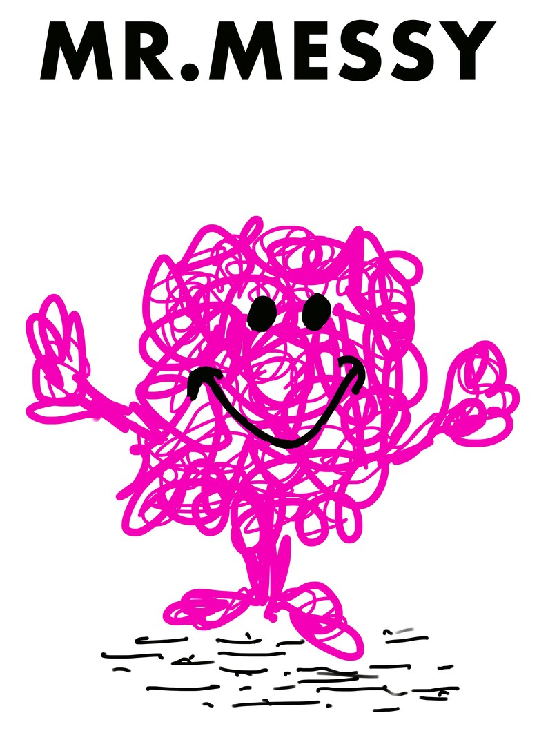 Printable Mr Men Art mr Messy Instant Download Mr - Etsy