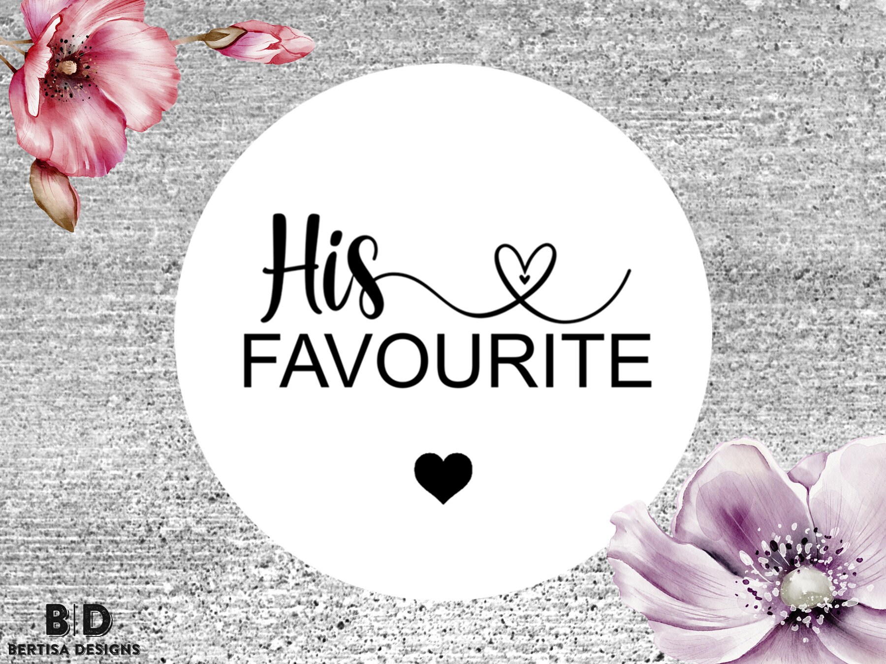 His, Her, Our Favorite Wedding Sticker, Wedding Favour Stickers, Party ...