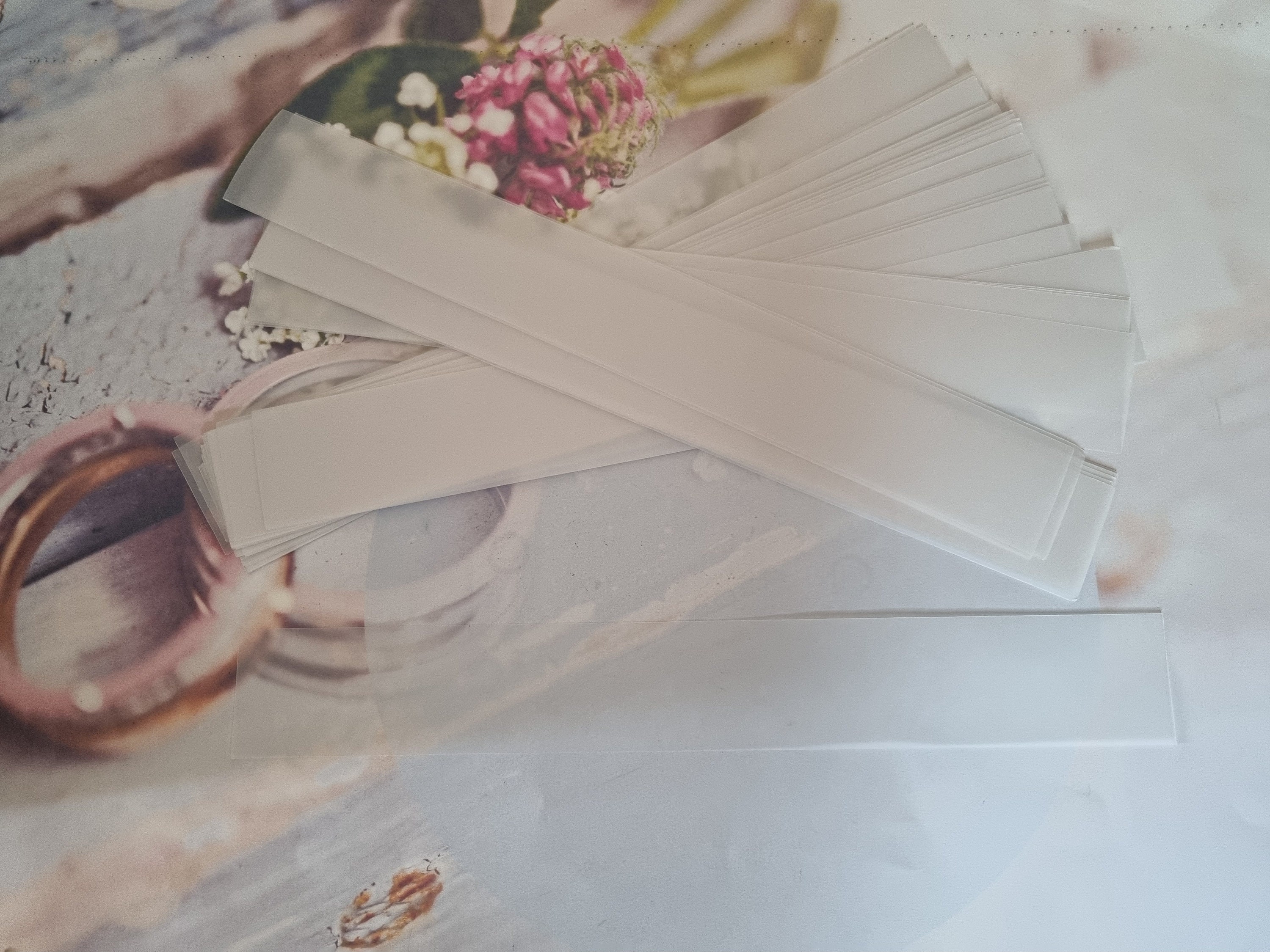 5x7" Vellum Belly Band for Wedding Invitation, Clear Vellum Wrap ...