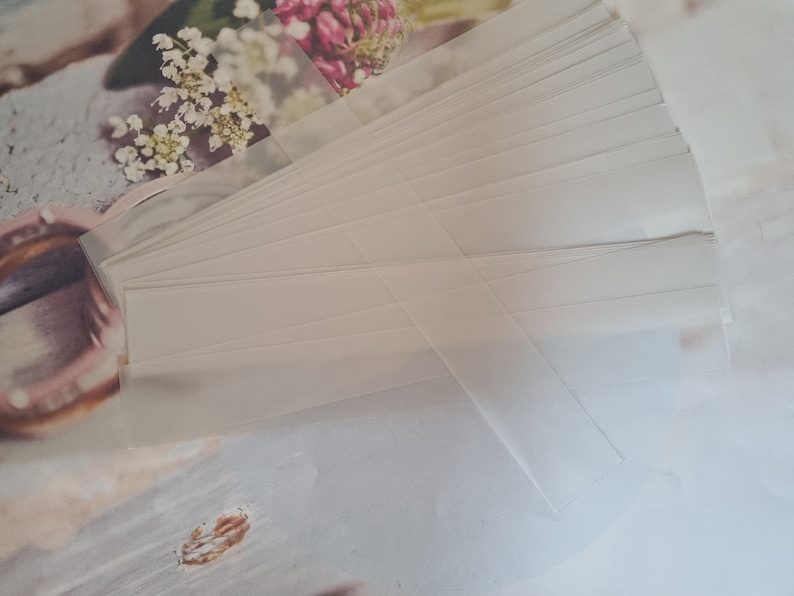 5x7" Vellum Belly Band for Wedding Invitation, Clear Vellum Wrap ...