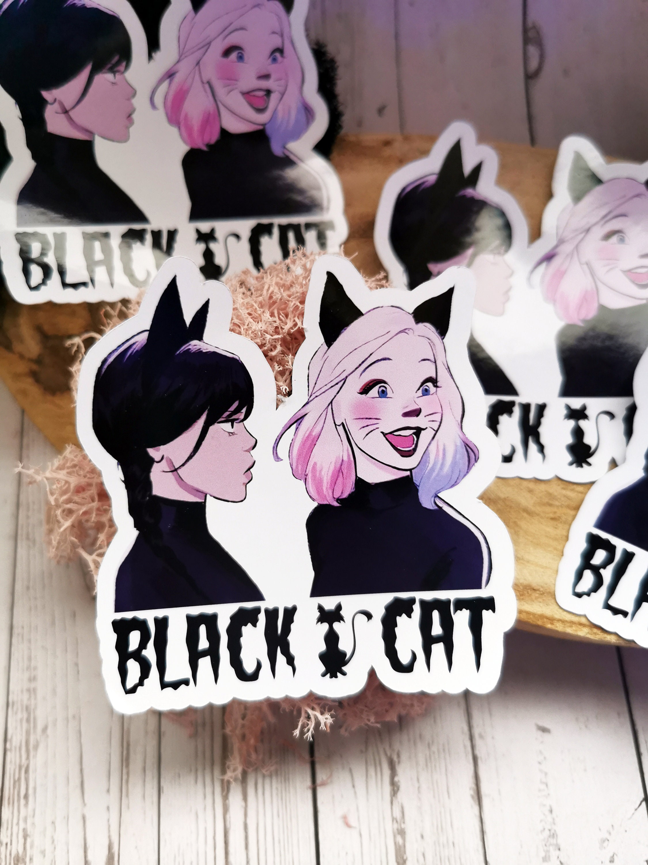 Stickers Enid Vs Wednesday Addams Sticker Designed & Sold By Ib Poulsen