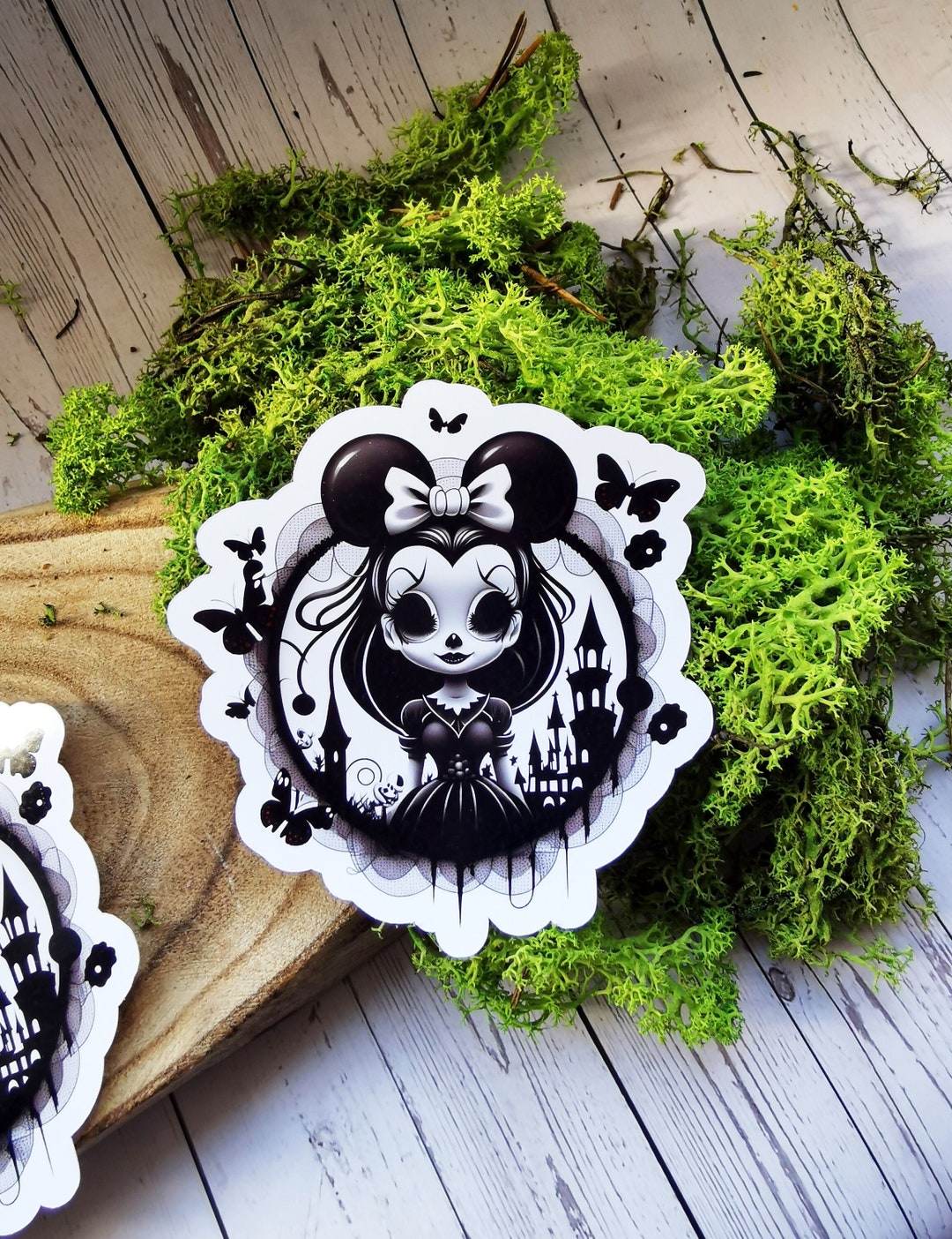 Stickers Morticia Creepy Minnie Mouse Occult Creepy Art - Etsy