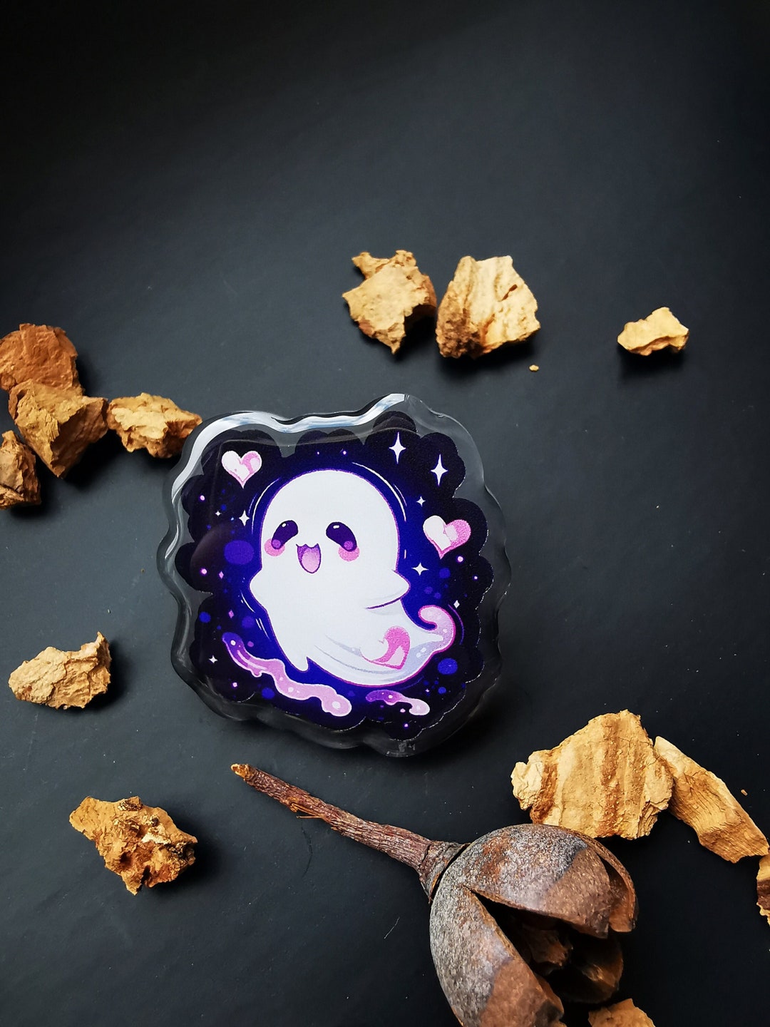 Acrylic Pin cute Ghost Spooky Pastel Goth Creepy - Etsy