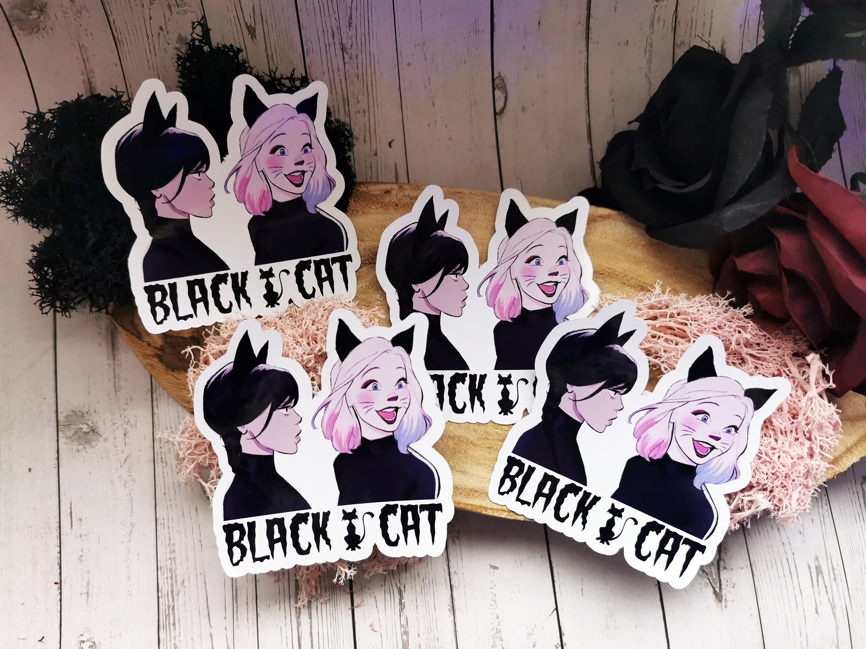 Stickers Enid Vs Wednesday Addams Sticker Designed & Sold By Ib Poulsen