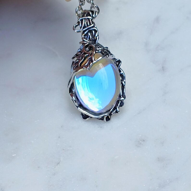 Mirror of the Elves Pendant Gem Charm Necklace Gift for Book Lover ...