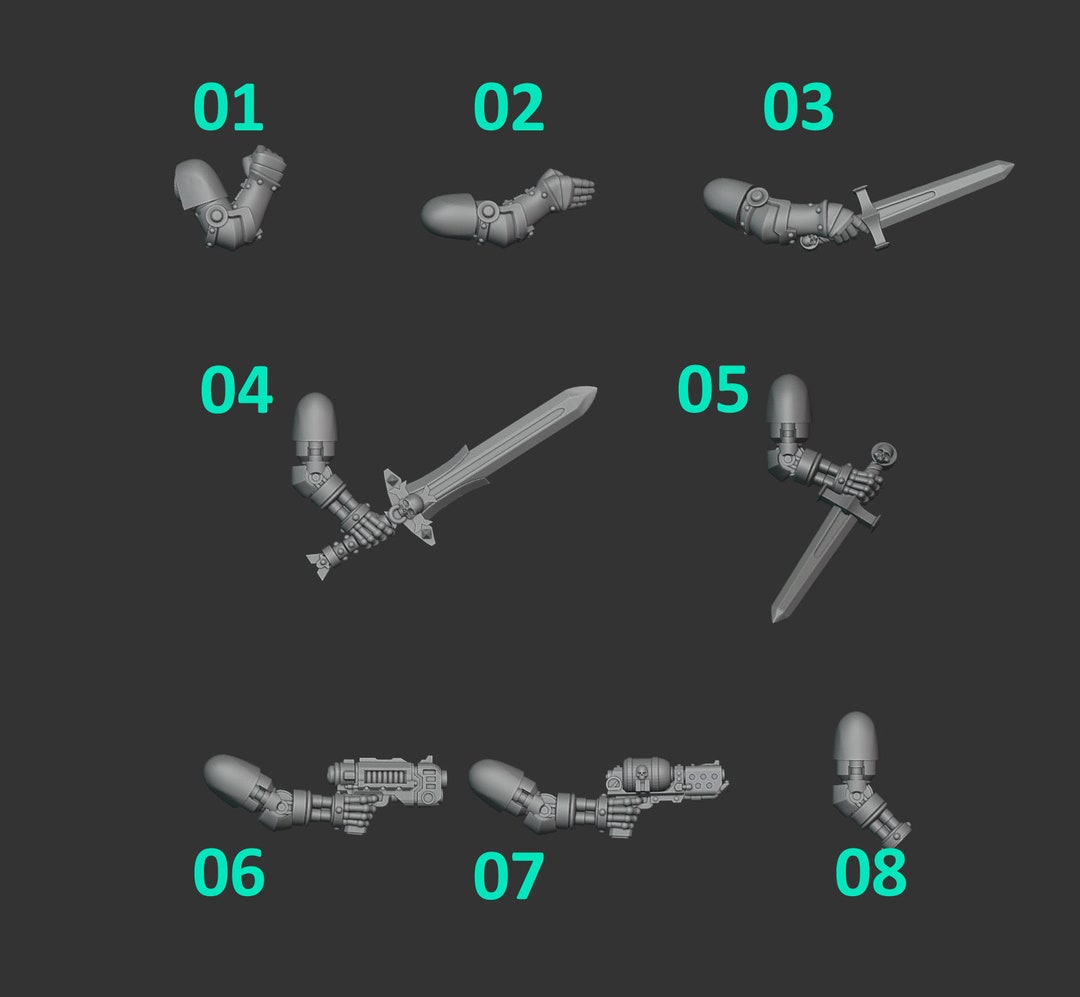 30k/40k Bionic and Alternative Arms for Grim Dark Setting - Etsy UK