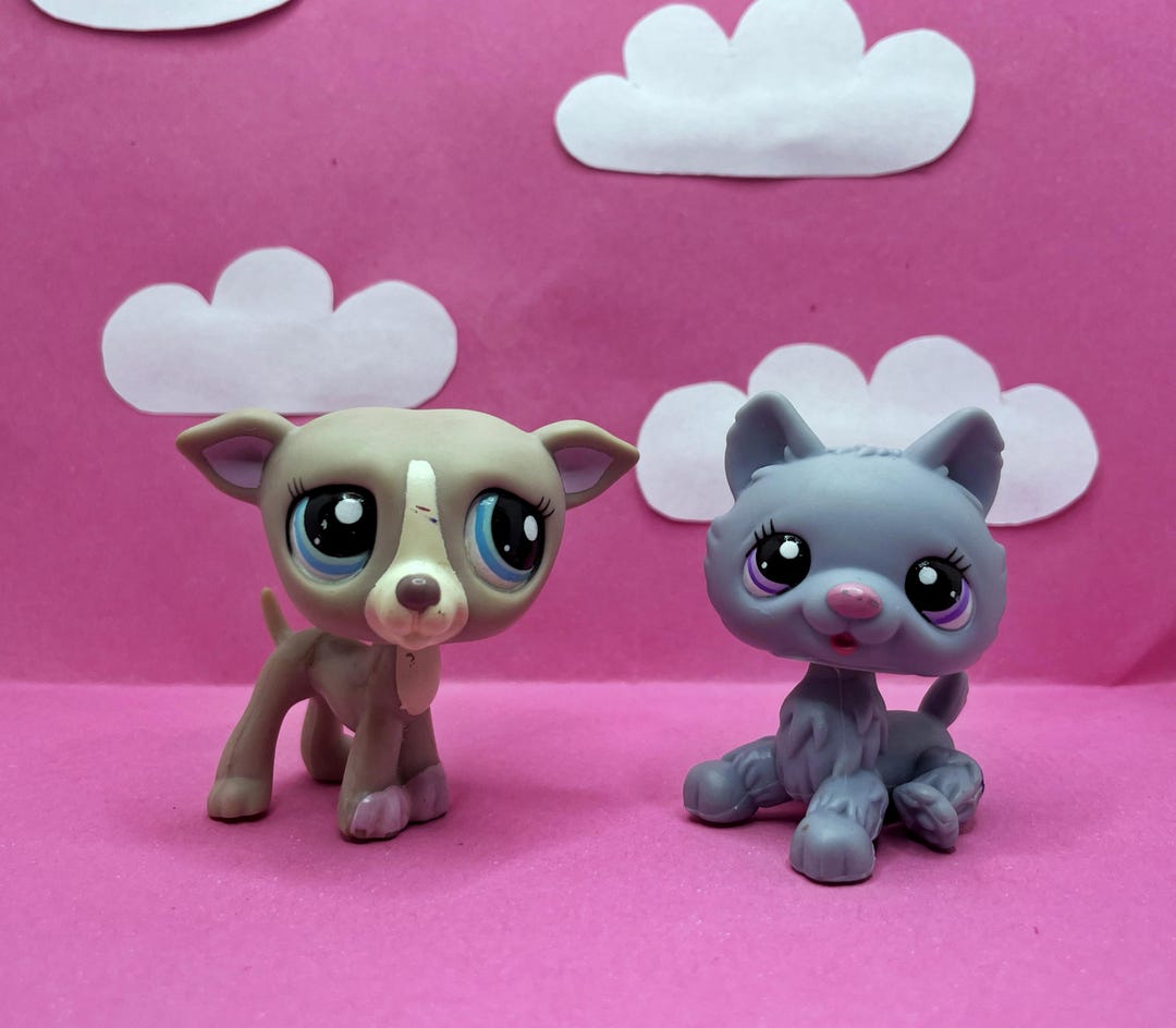 Littlest Pet Shop Blind Bag Gray Husky #2180 Gray Greyhound #1897 ...