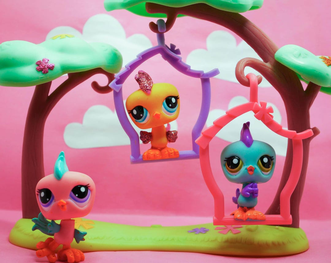 Littlest Pet Shop Birds Triplets Petriplets 2317 2318 2319 Set Vintage ...