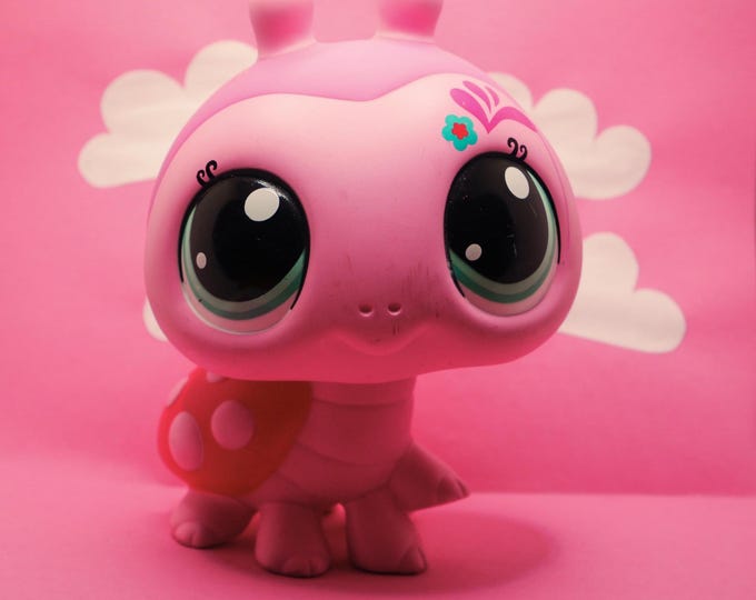 Littlest Pet Shop Rare Jumbo Pink Cute Ladybird Ladybug Deco Pet ...