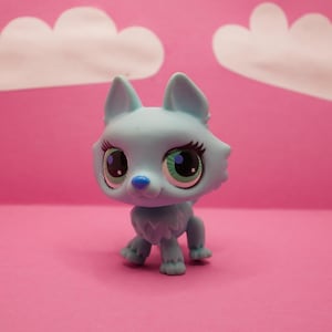 Littlest Pet Shop Dog LPS Blind Bag Pink Husky #1793 Glitter #2297 Blue ...