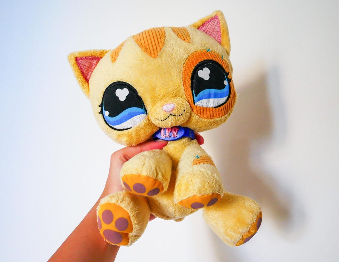 Littlest Pet Shop VERY RARE Yellow Cat Plush Europe Exclusive LPS ...