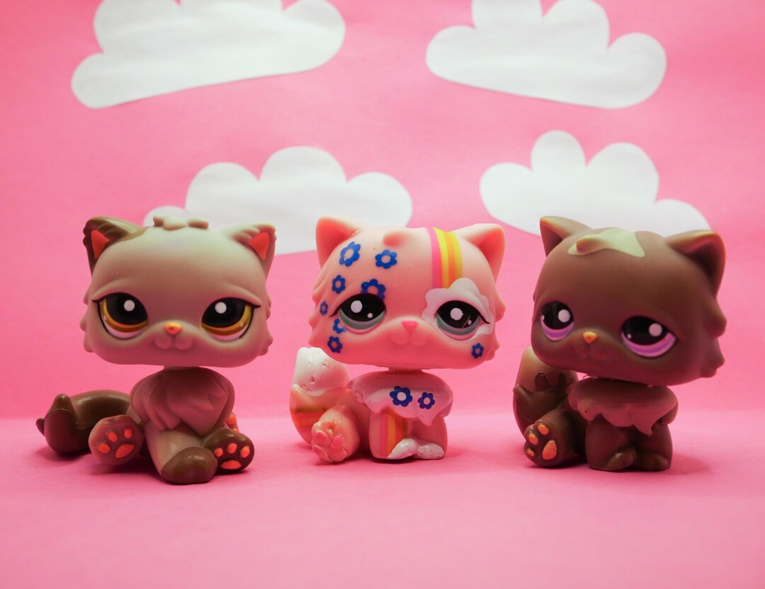 Littlest Pet Shop Persian Cat LPS Gray #1159 Persian Pink Postcard ...