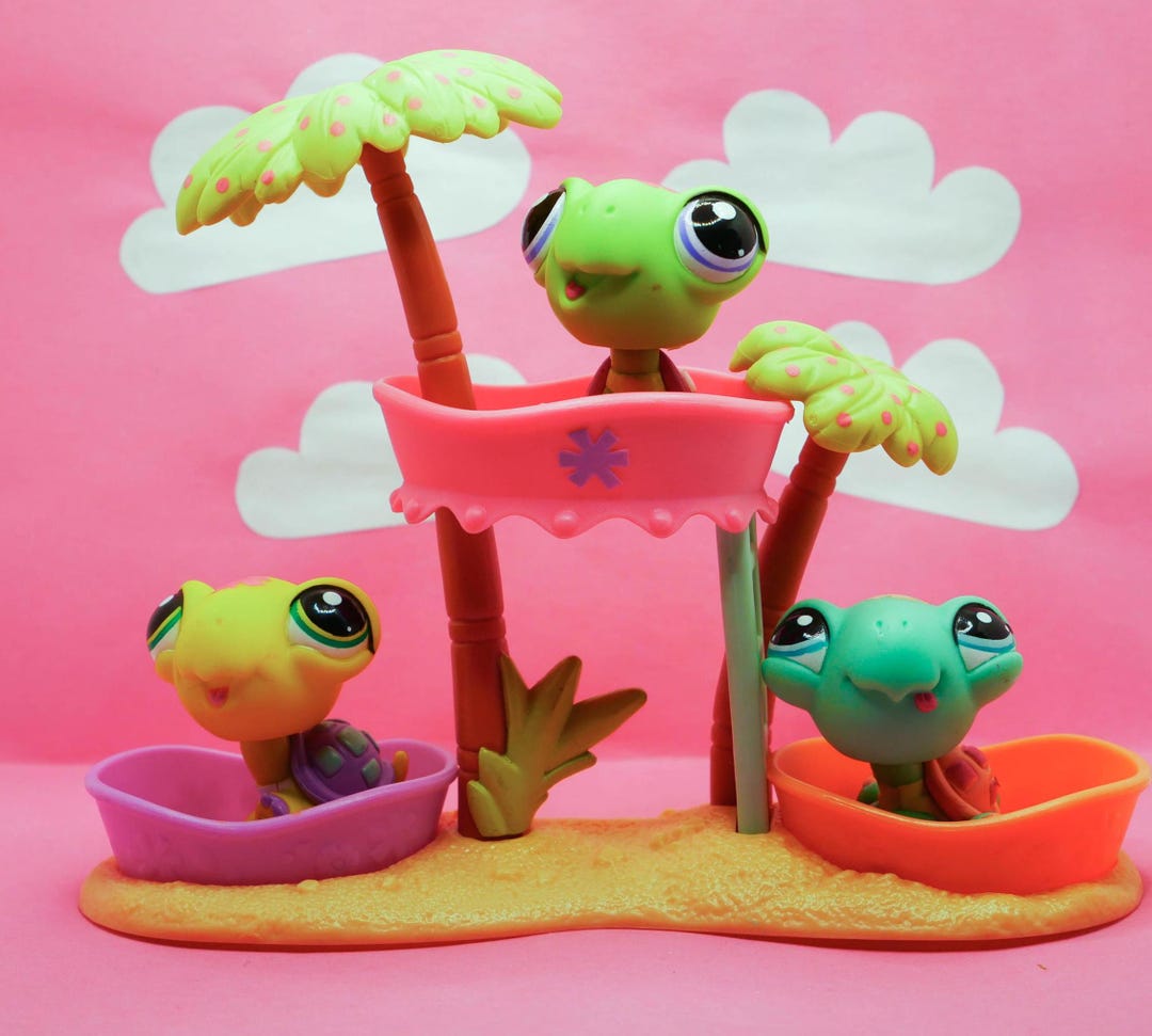 Littlest Pet Shop Turtle Triplets Petriplets #1885 #1886 #1887 Set ...