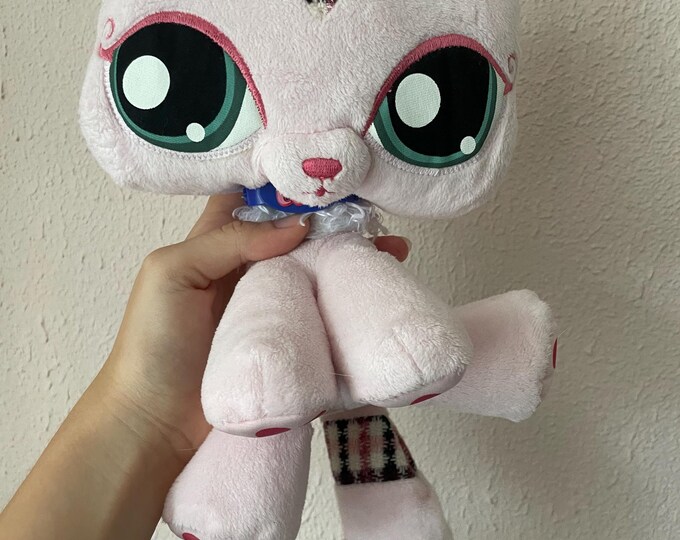 Littlest Pet Shop RARE Pink Cat Plush Europe Exclusive LPS Plushie ...