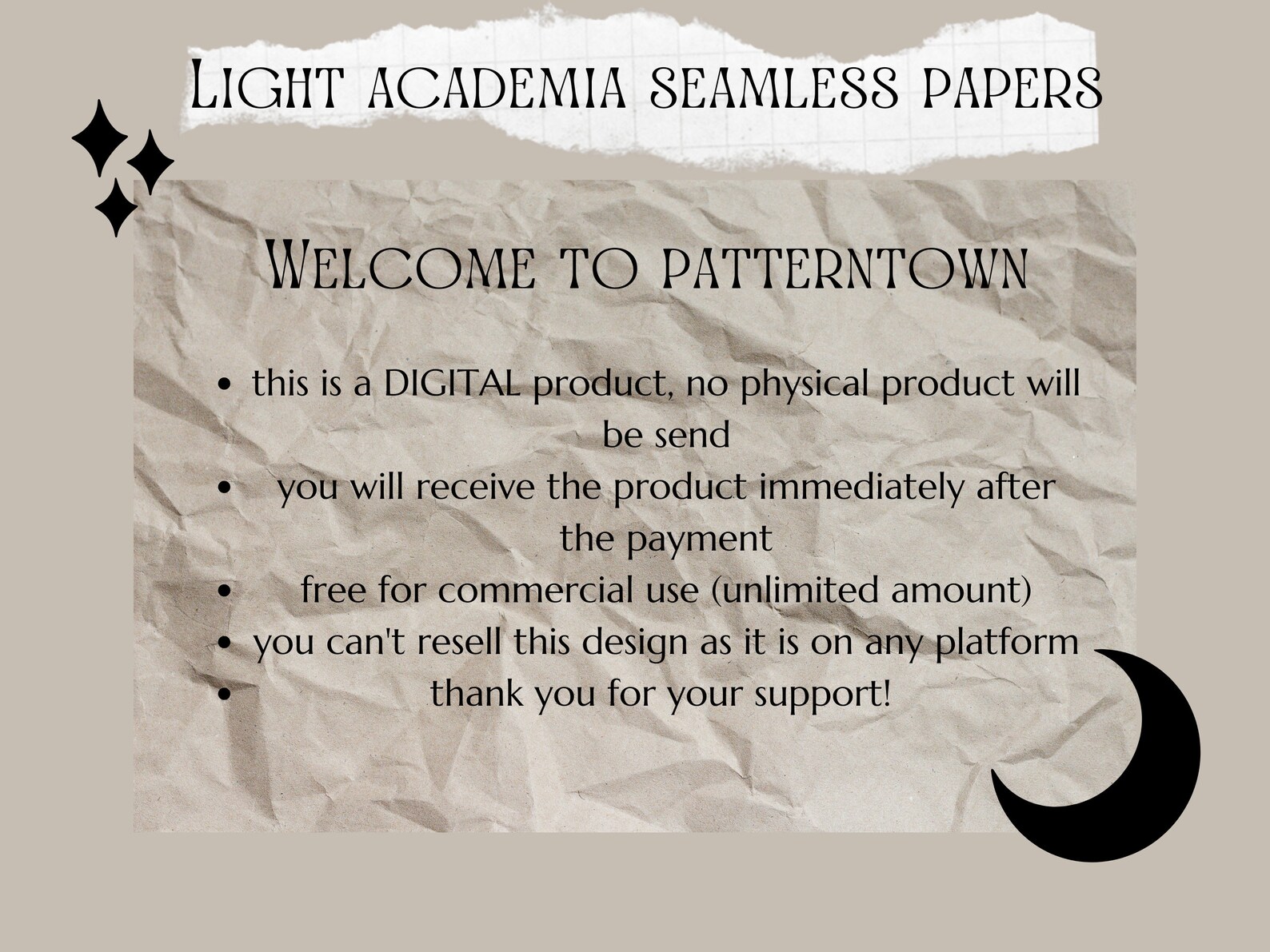 10 Light Academia Seamless Papers Pattern for Background, Wall Art and ...
