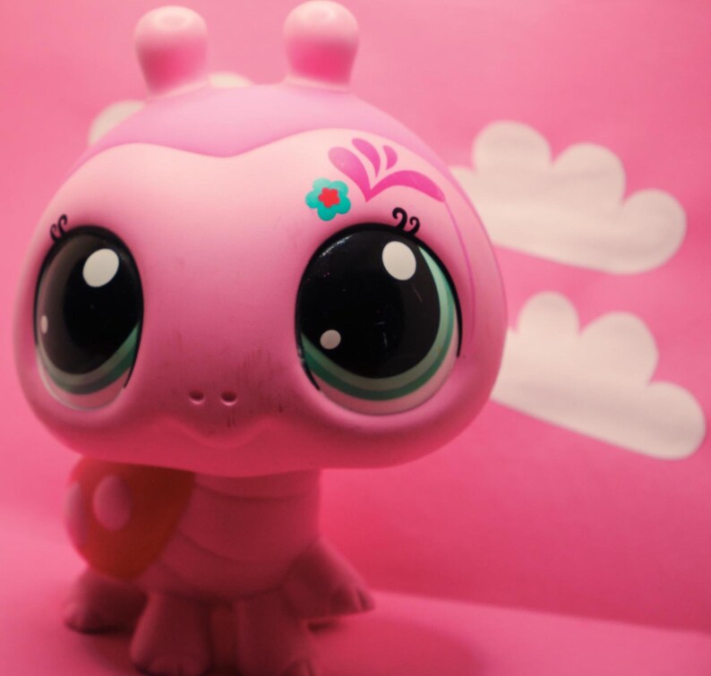Littlest Pet Shop Rare Jumbo Pink Cute Ladybird Ladybug Deco Pet ...