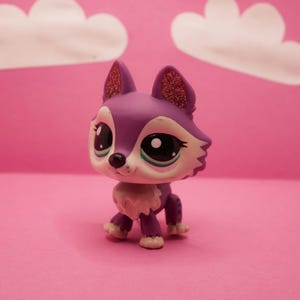 Littlest Pet Shop Dog LPS Blind Bag Pink Husky #1793 Glitter #2297 Blue ...