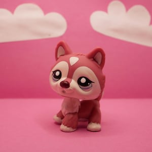 Littlest Pet Shop Dog LPS Blind Bag Pink Husky #1793 Glitter #2297 Blue ...