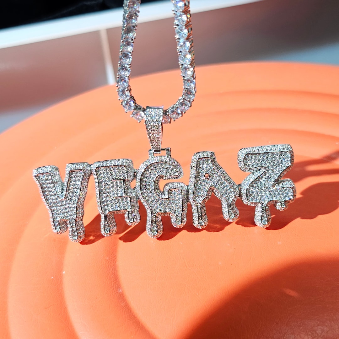 Custom Icy Drippy Letter Name Chaincustom Name - Etsy