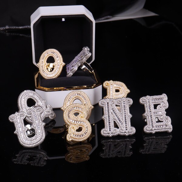 Letter Rings - Etsy