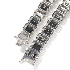 Iced Out Micro Paved Bling Rhinestones 13mm Zinc Alloy Baguette Stone ...