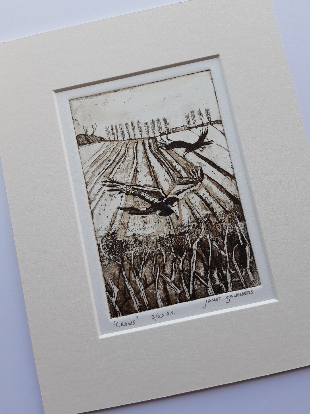 Crows Flying Original Limited Edition Art Etching - Etsy
