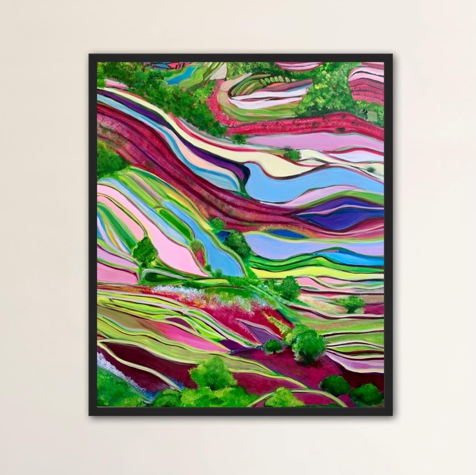Rice Terraces Rice Terraces Painting on Canvas Painting on - Etsy